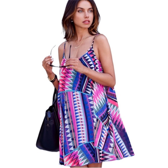 Express | Dresses | Express Aztec Colorful Print Mini Dress | Poshmark